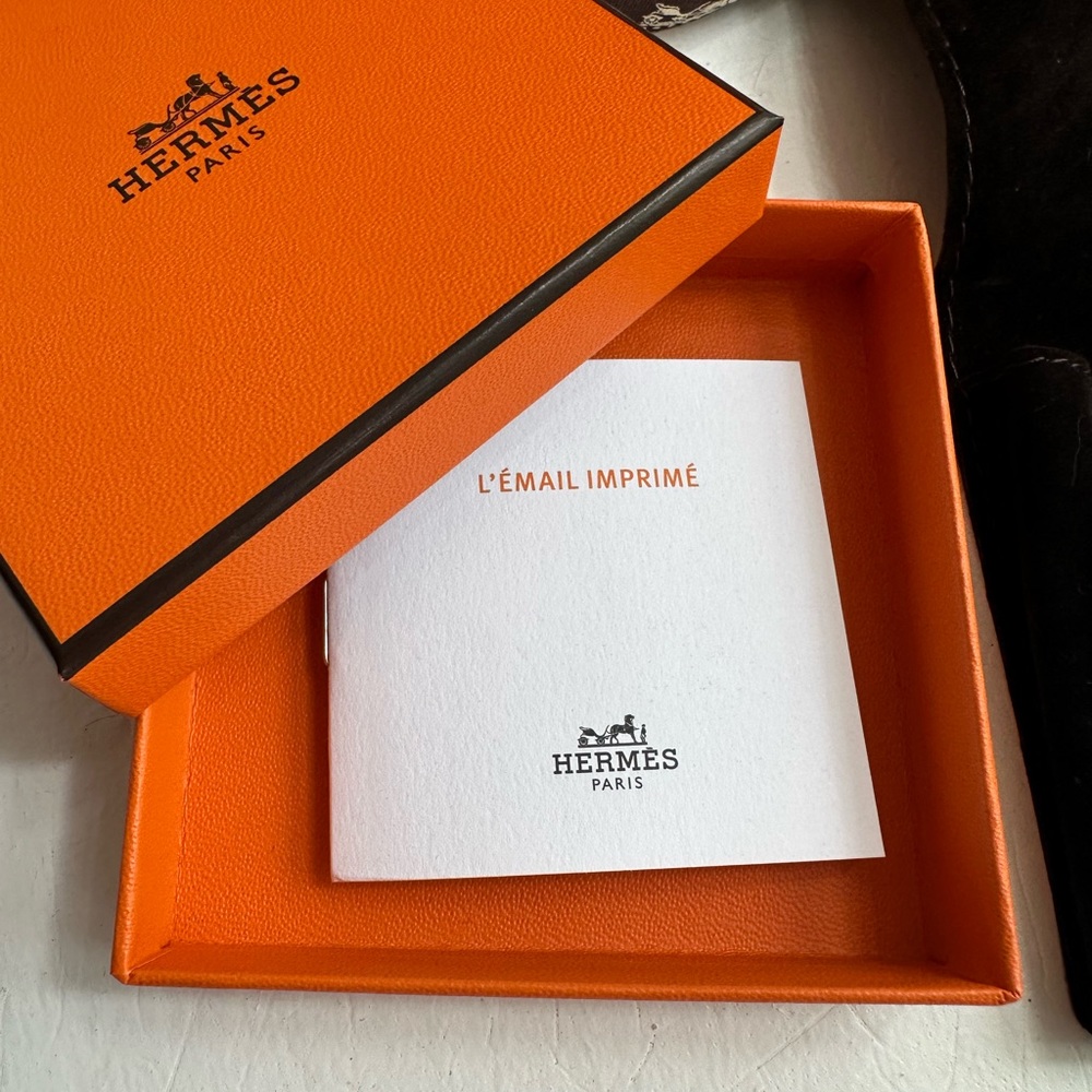 Hermes- Charniere Plain Palladium-Plated Enamel Brace… - Gem